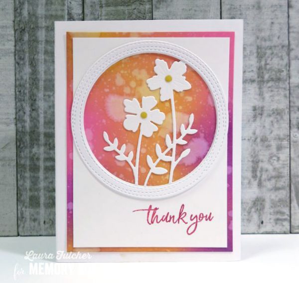 Karte von Memory Box: Floral Thank You Card – Karten-Kunst