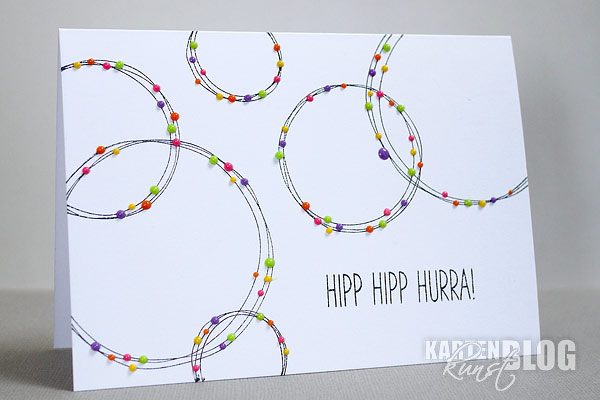 Buntes Hipp Hipp Hurra – Karten-Kunst