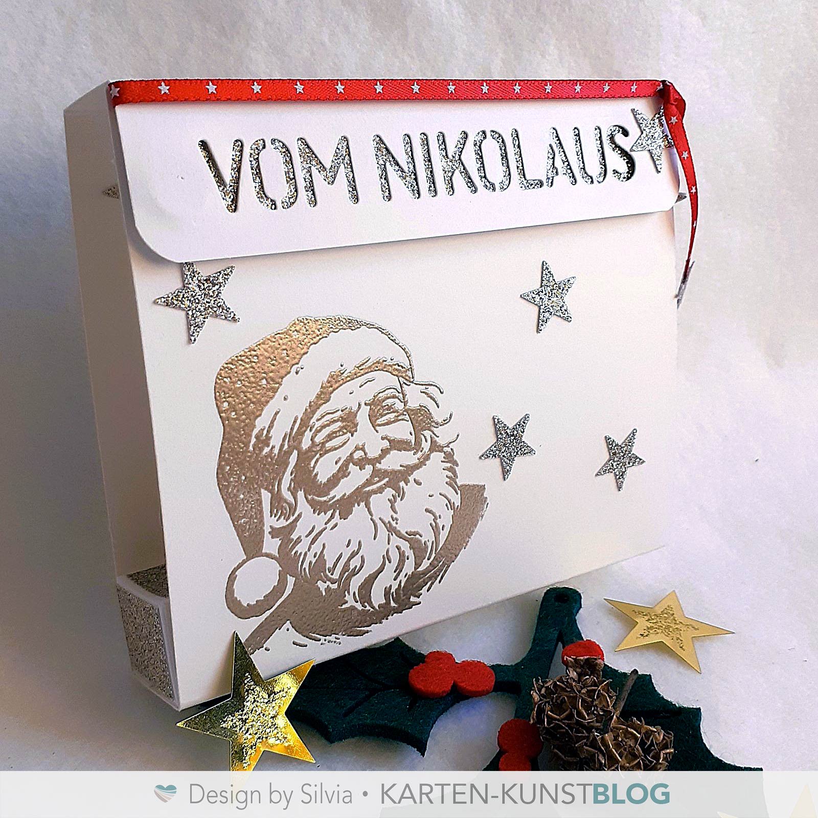 Nikolaus-Klappschachtel von Silvia – Karten-Kunst